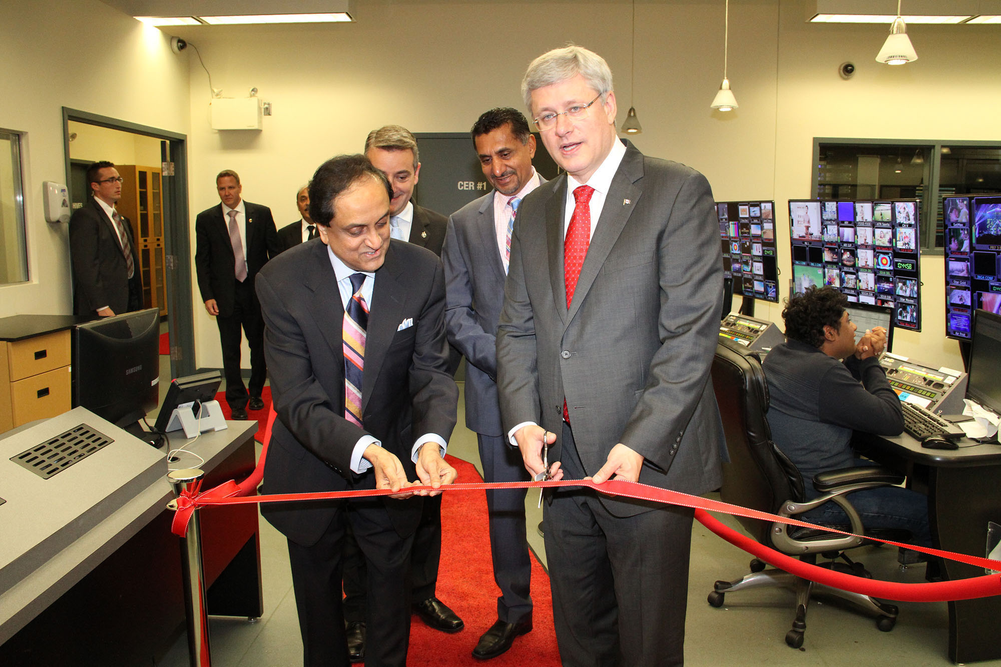 Prime Minister Harper inaugurates ATN's new digital broadcast centre ...